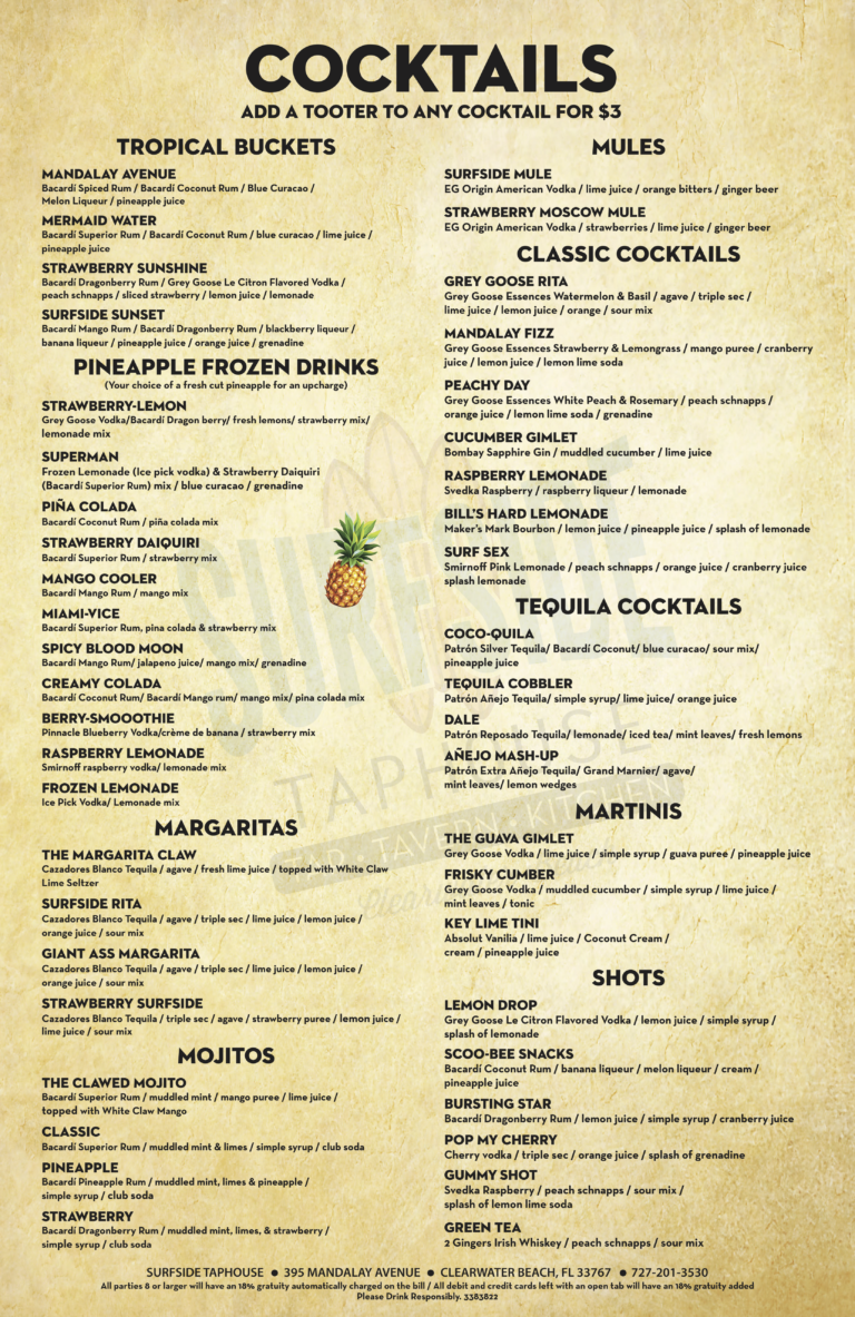 Drinks - Surfside Taphouse